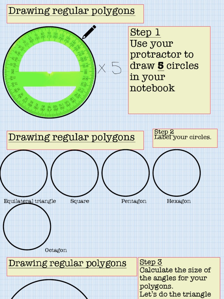 Draw and Calculate Regular Polygons | PDF | Art