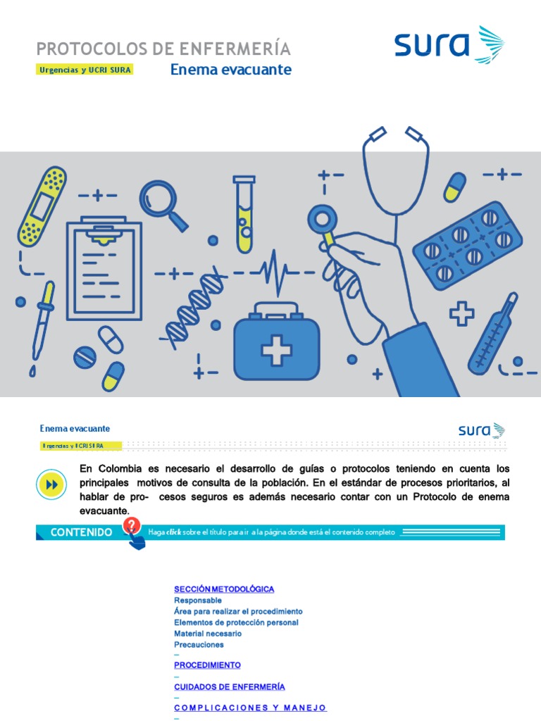 Protocolo de Enema Evacuante | PDF | Medicina CLINICA | Especialidades Medicas