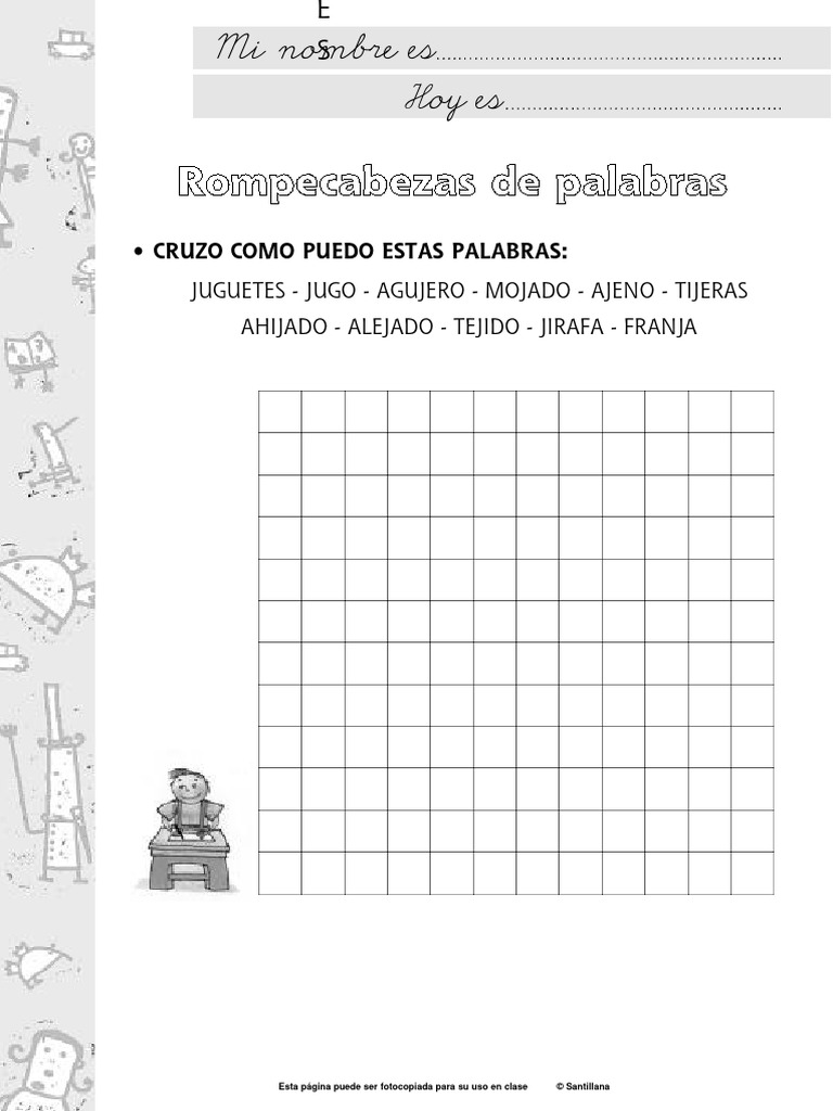 Ficha Rompecabezas de Palabras | PDF