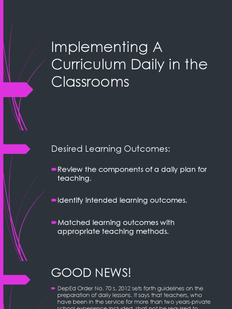 Lesson 5 - Curriculum Implementation | PDF | Lesson Plan | Curriculum