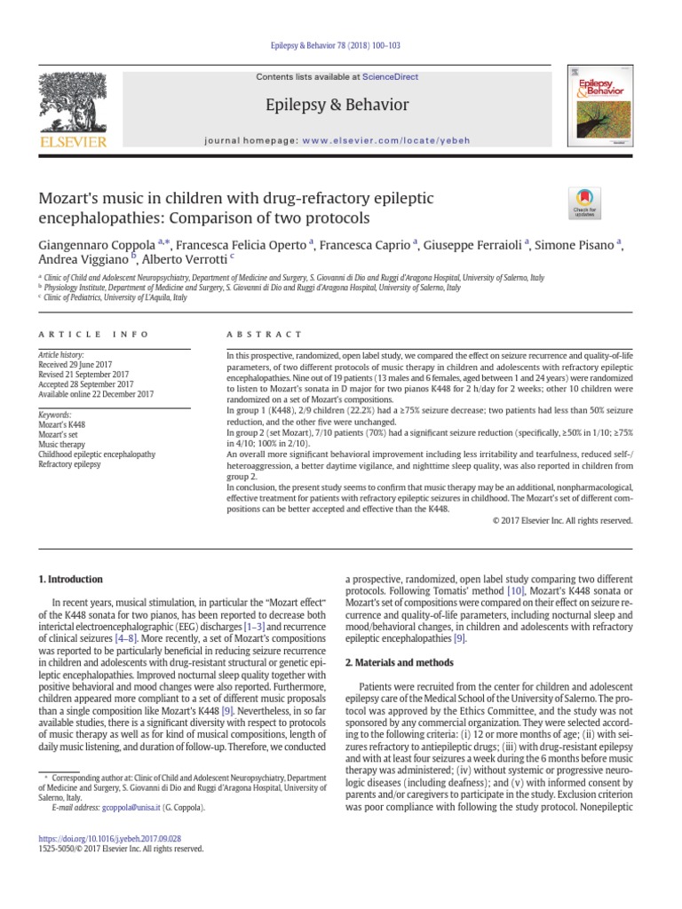 Epilepsy & Behavior | PDF | Epilepsy | Electroencephalography