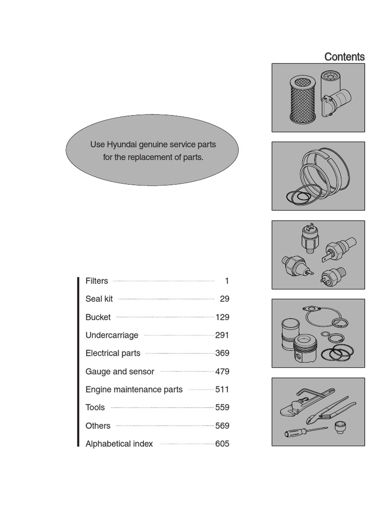 Use Hyundai Genuine Service Parts For The Replacement of Parts | PDF ...