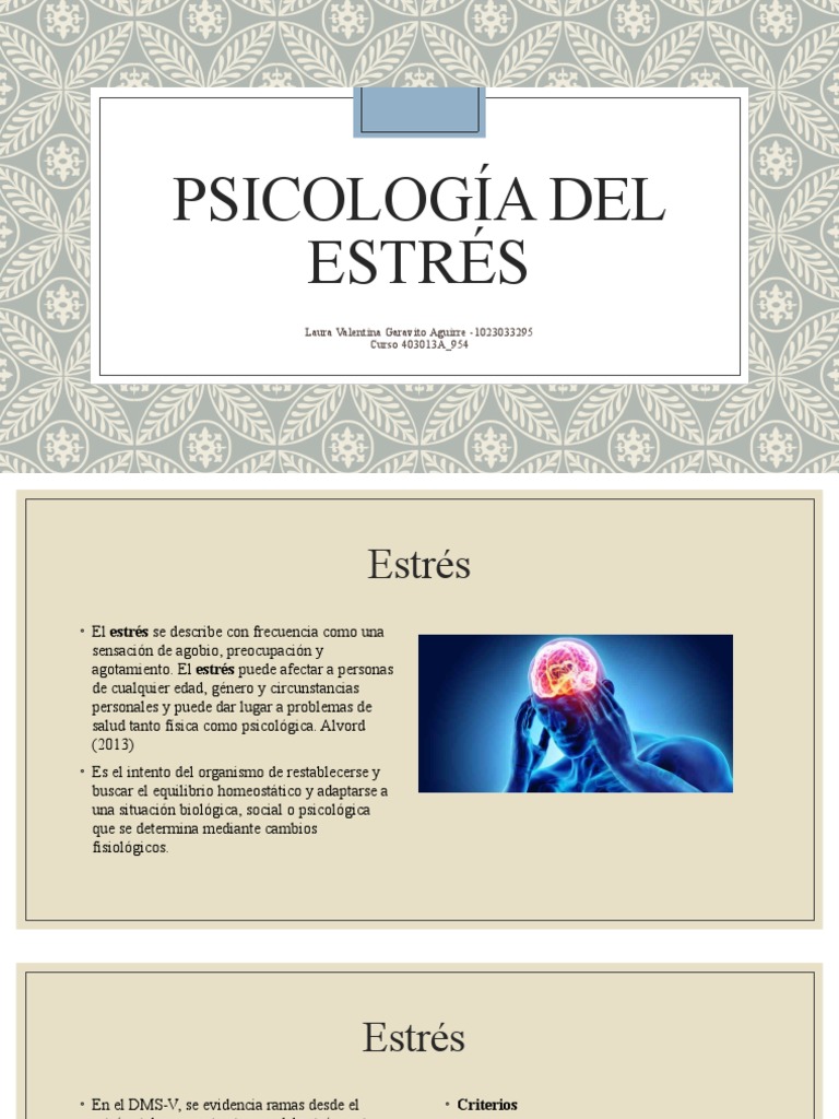 Psicología Del Estrés | PDF | Estrés (biología) | Conceptos psicologicos