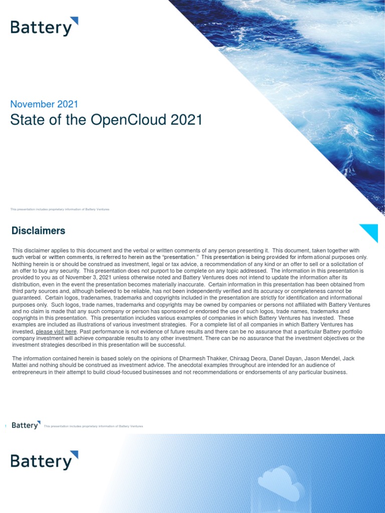 Battery Ventures OpenCloud Report 2021 | PDF | Cloud Computing | Information Age
