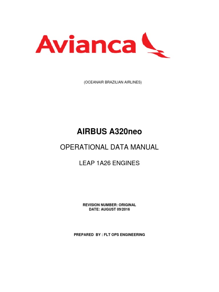 A320neo - Operational Data Manual - Rev 00 | PDF | Takeoff | Transport