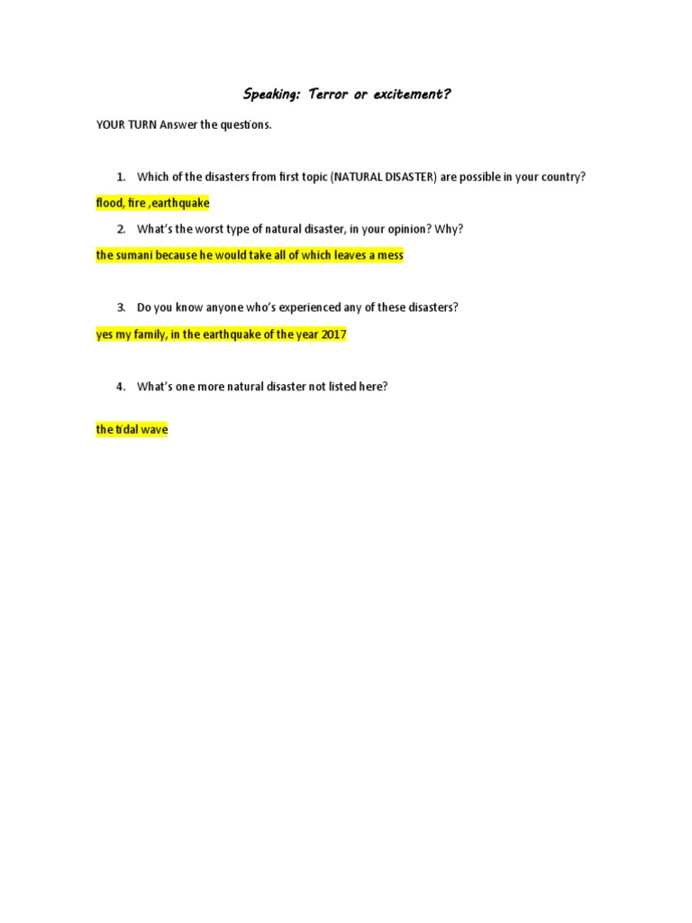 Terror and Excitement | PDF | Self-Improvement
