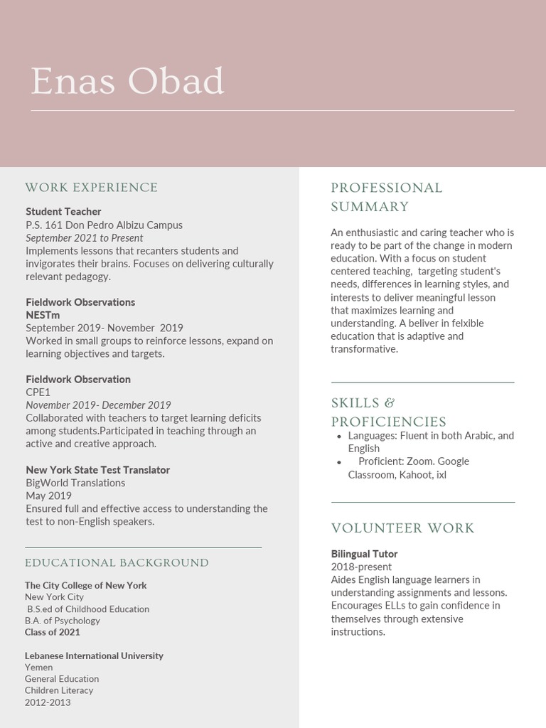 Green and Grey Color Blocks Digital Marketing Resume-2 | Download Free ...