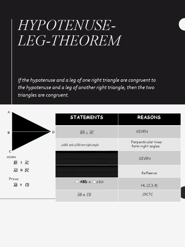 Hypotenuse Leg Theorem | PDF | Art | Science & Mathematics