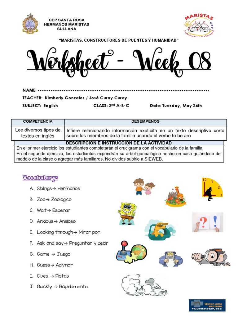 Worksheet 2nd Grande Week8 | PDF