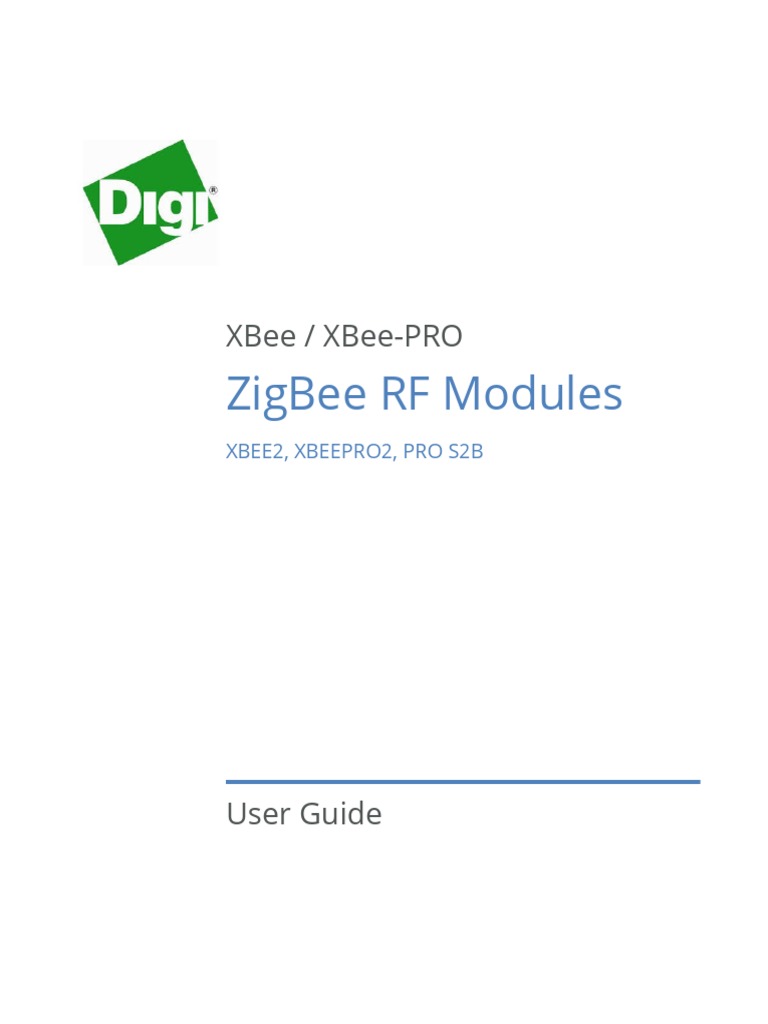 Zigbee RF Modules: Xbee / Xbee-Pro | PDF | Computer Network | Computer Networking