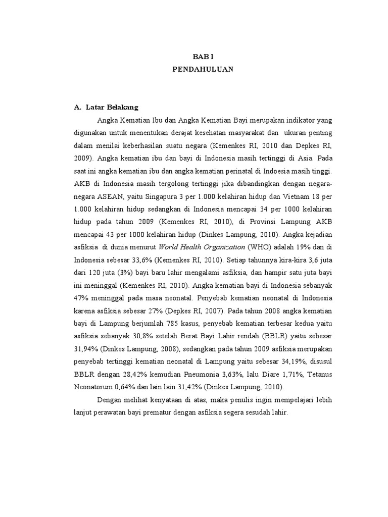 Bab 1 BBL Asfiksia | PDF