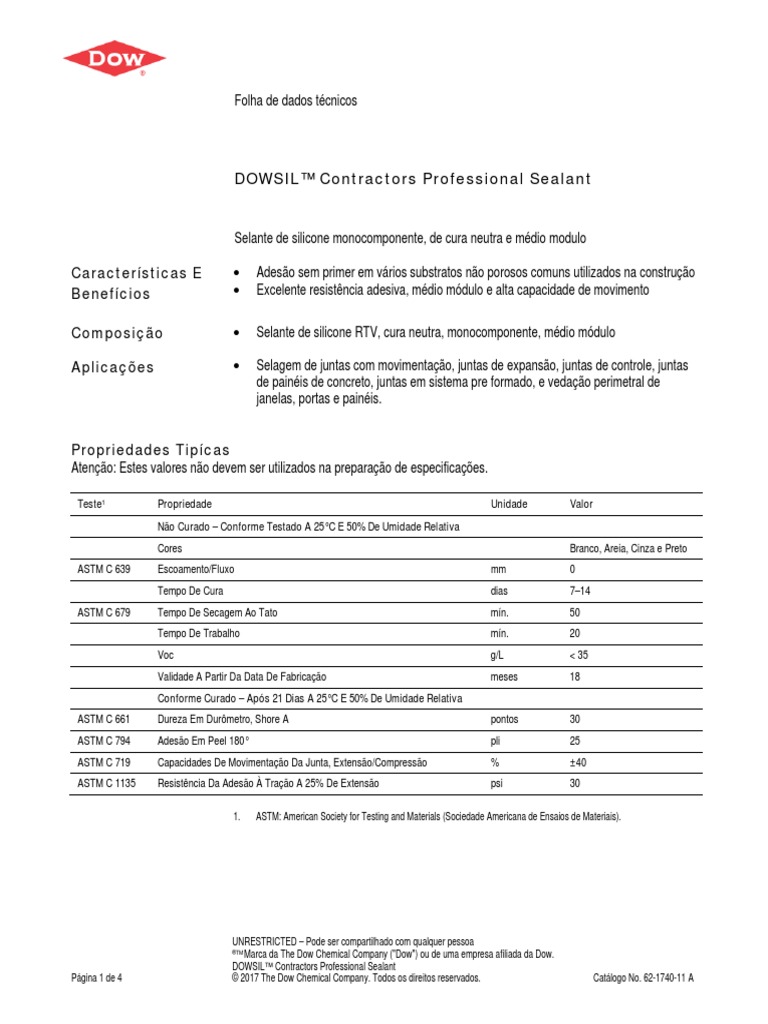 Dowsil Cps-Ficha-Tecnica | PDF | Embalagem e rotulagem | Solvente