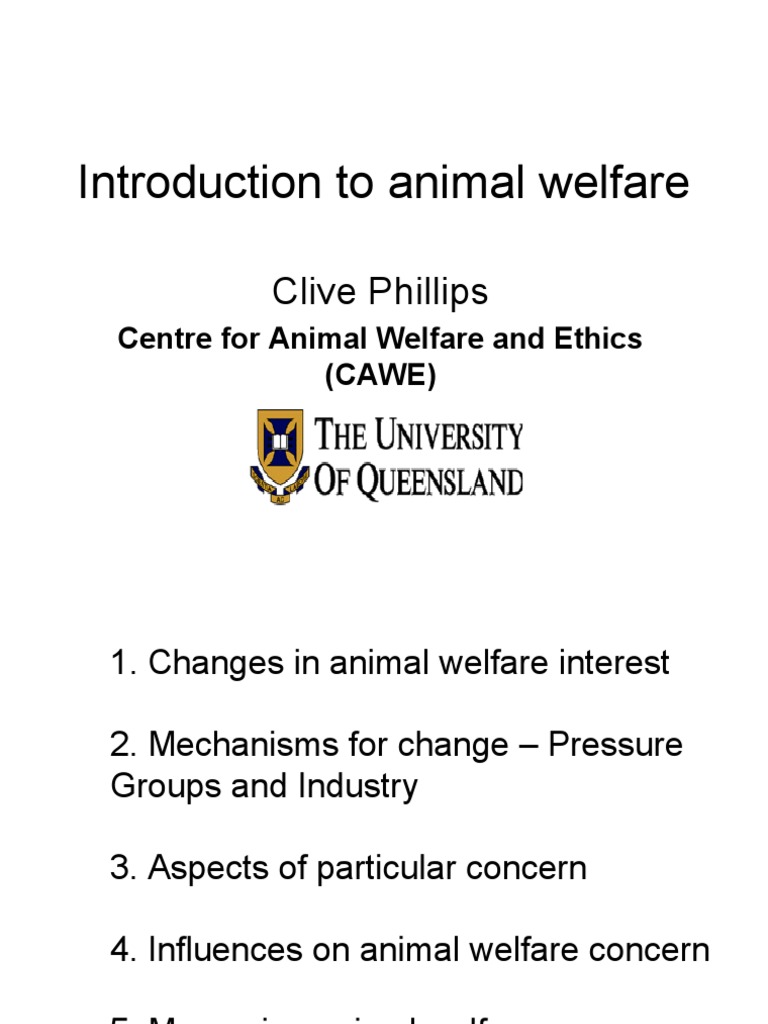 Animal Welfare: Key Concepts & Concerns | PDF | Animal Welfare ...