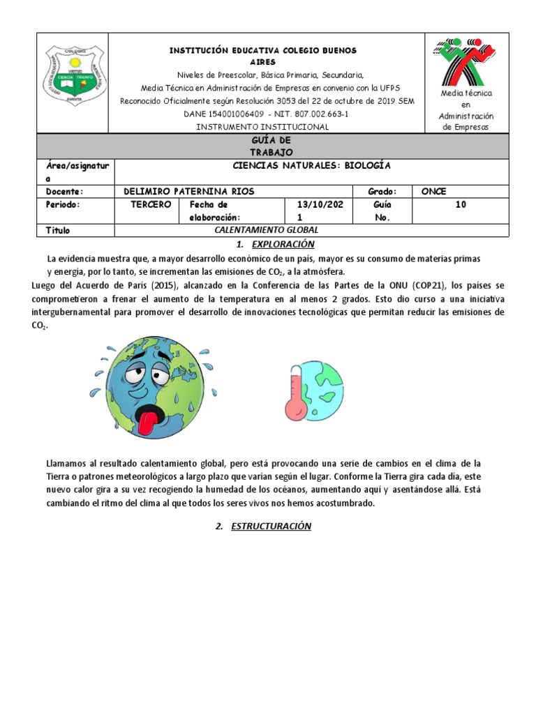 Guía sobre Calentamiento Global | PDF | Gases de efecto invernadero ...