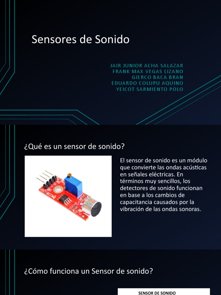 Sensores de Sonido | PDF | Sonido | Micrófono