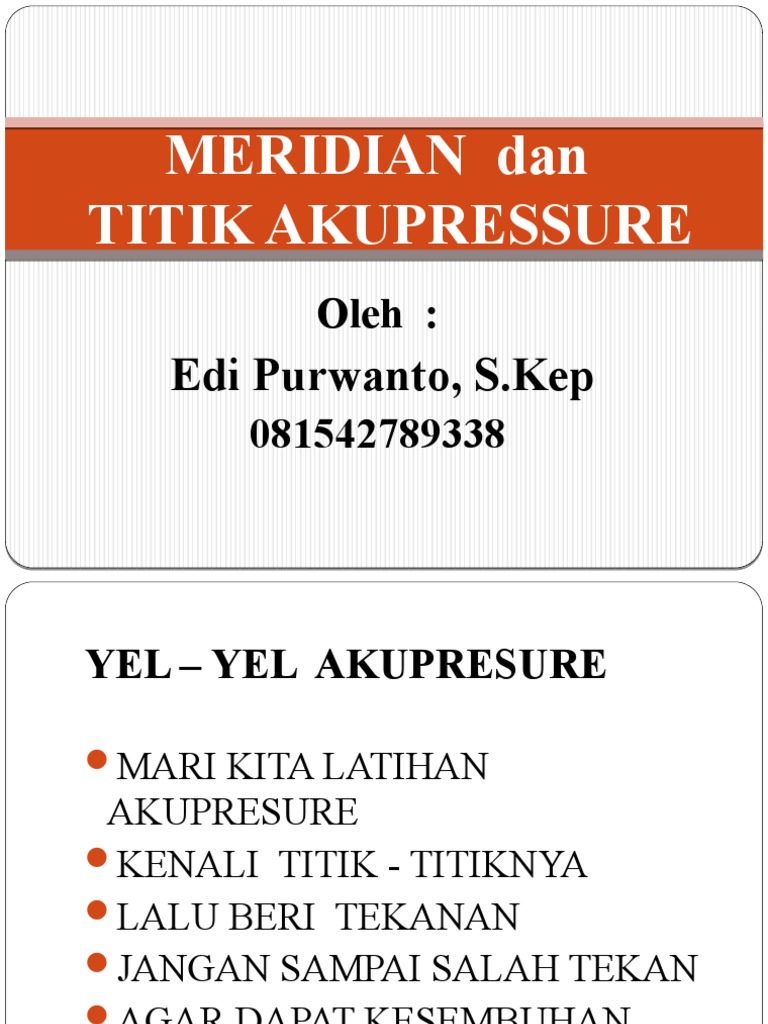 Titik Meridian dan Akupresur Tubuh | PDF