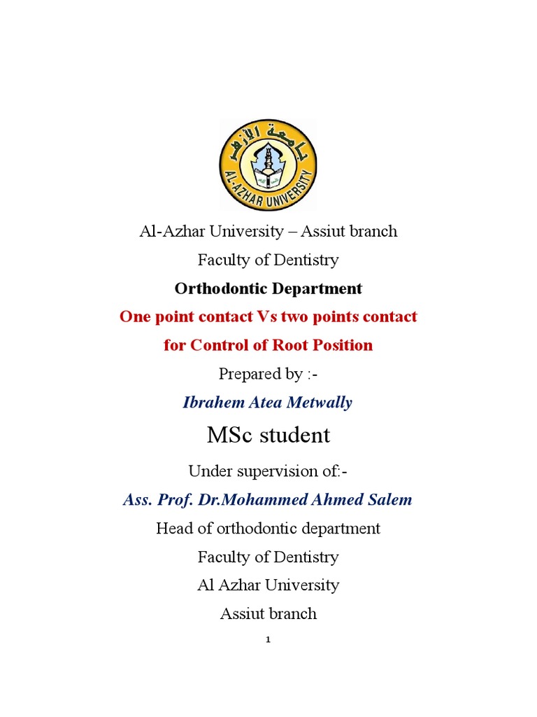 Two point contact controls root position | PDF | Friction | Orthodontics