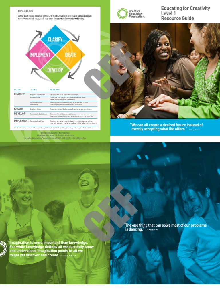 Educating For Creativity Level 1 Resource Guide: CPS Model | PDF ...