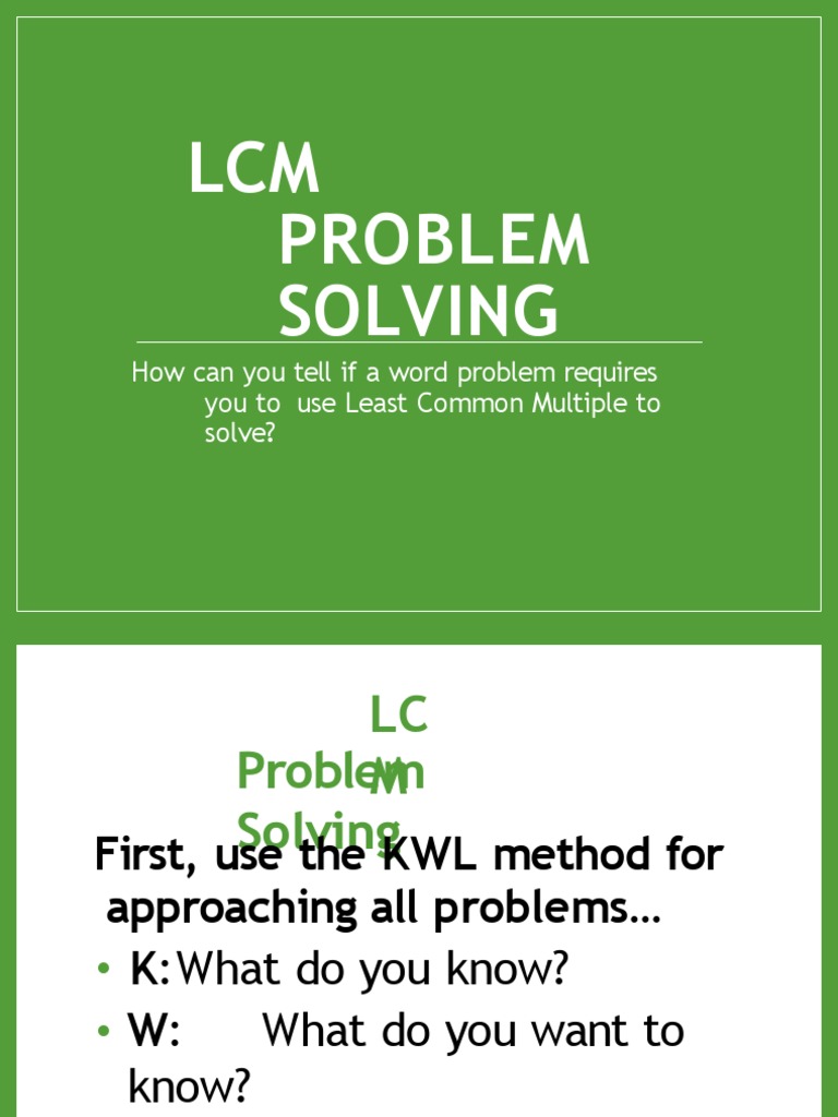 Word Problem Involving LCM - 2021 | PDF