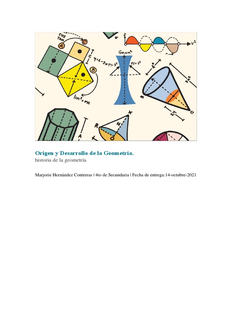 Origen y Evolución de la Geometría | PDF | Geometría | Curva