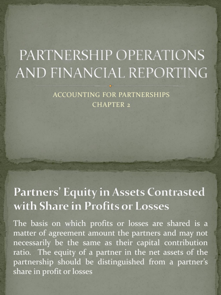 Partnership Operations and Financial Reporting - 0 | PDF | Financial ...