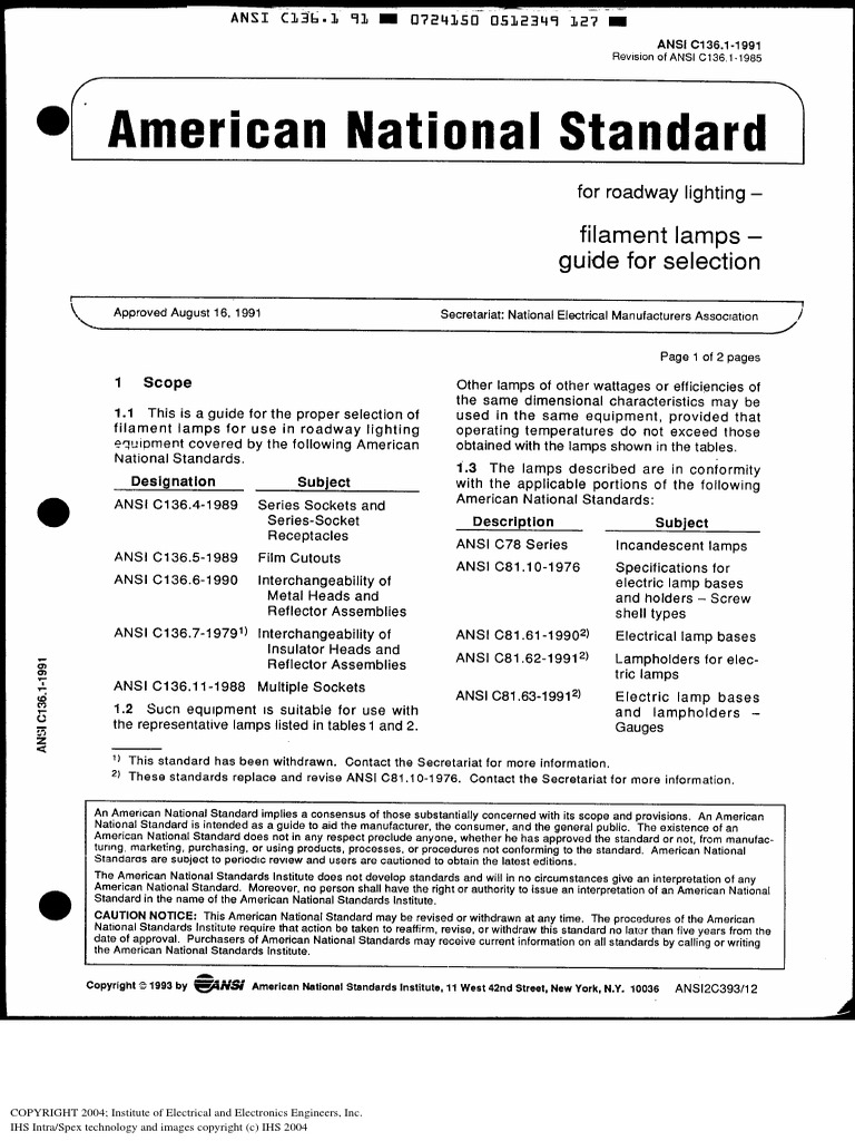Ansi C136.1 | PDF