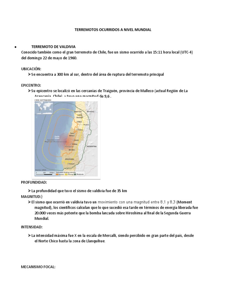 Terremoto Valdivia 1960: Impacto y Respuesta | PDF | Temblores | Gestión de riesgos