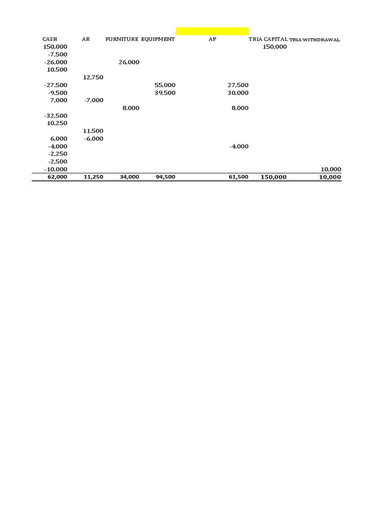 Financial Transaction Worksheet | PDF