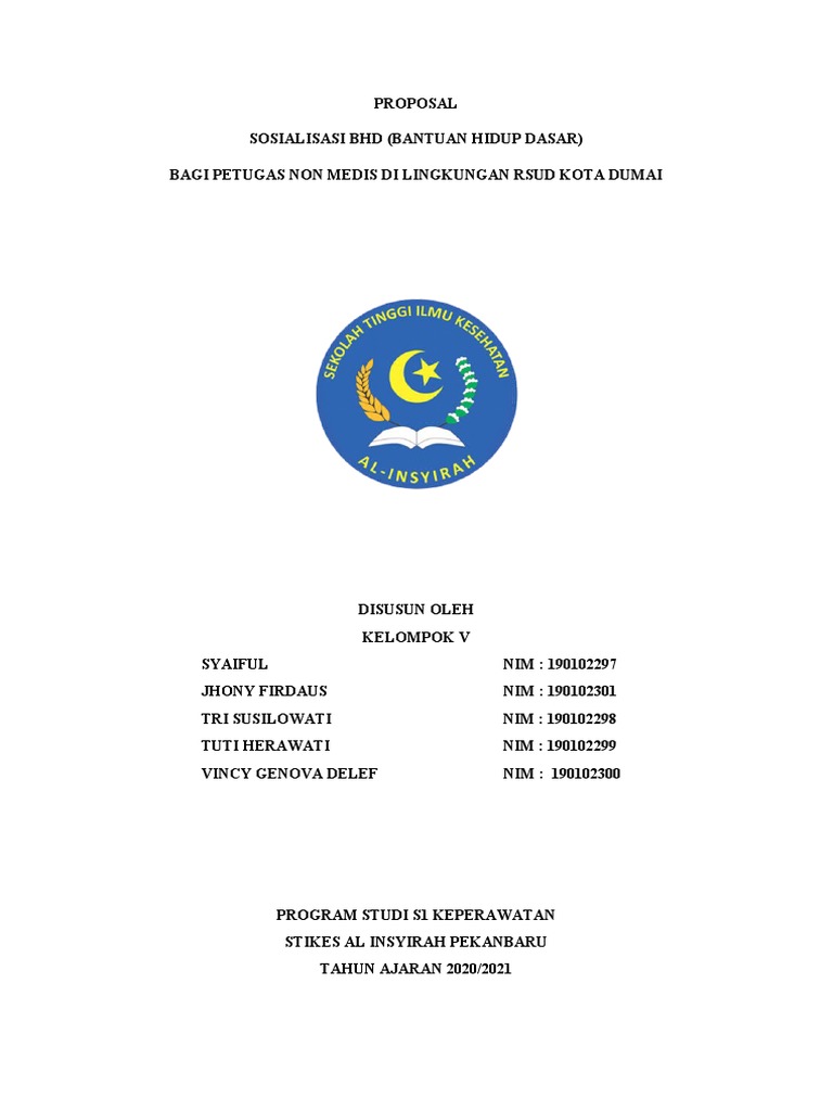 Proposal BHD KELOMPOK V | PDF | Kesehatan Holistik