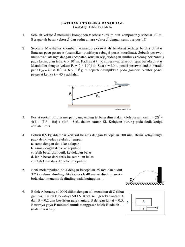 Latihan UTS Fisdas 1A-B | PDF