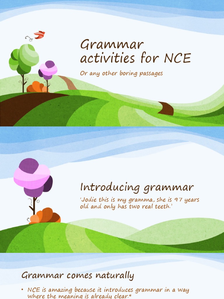 Engaging Grammar Activities for NCE | PDF | Vocabulary | Human ...