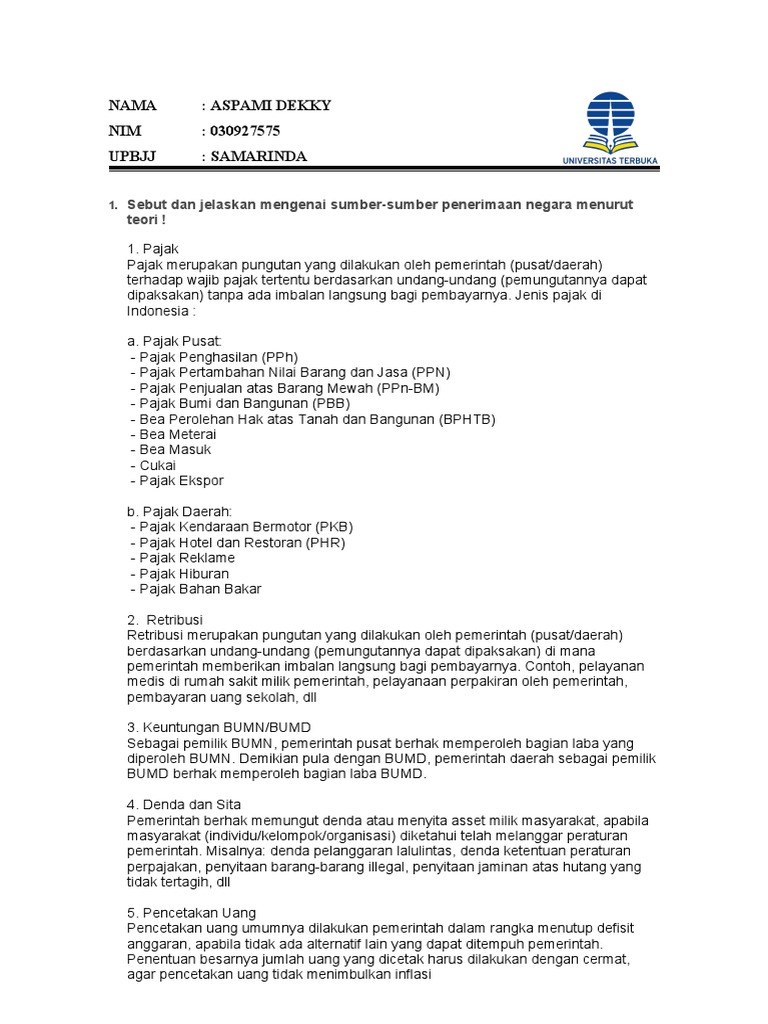 Tugas 1 Adm Keuangan | PDF Tugas 1 Adm Keuangan | PDF