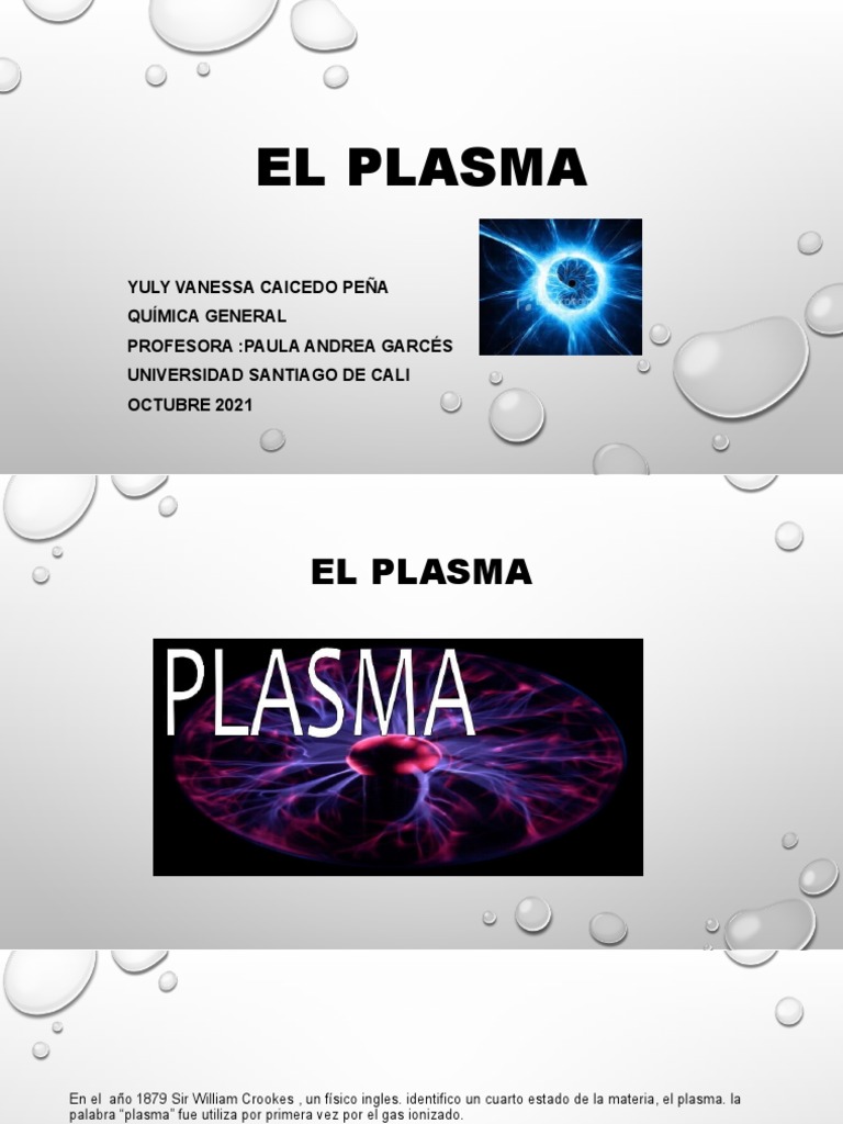 El Plasma | PDF | Plasma (Física) | Electrón