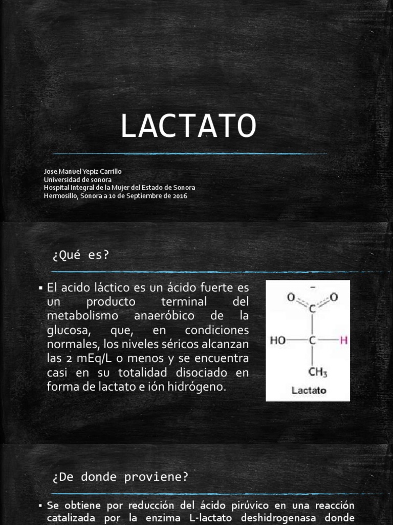 Lactato 161003000147 | PDF | Ácido láctico | Glucólisis
