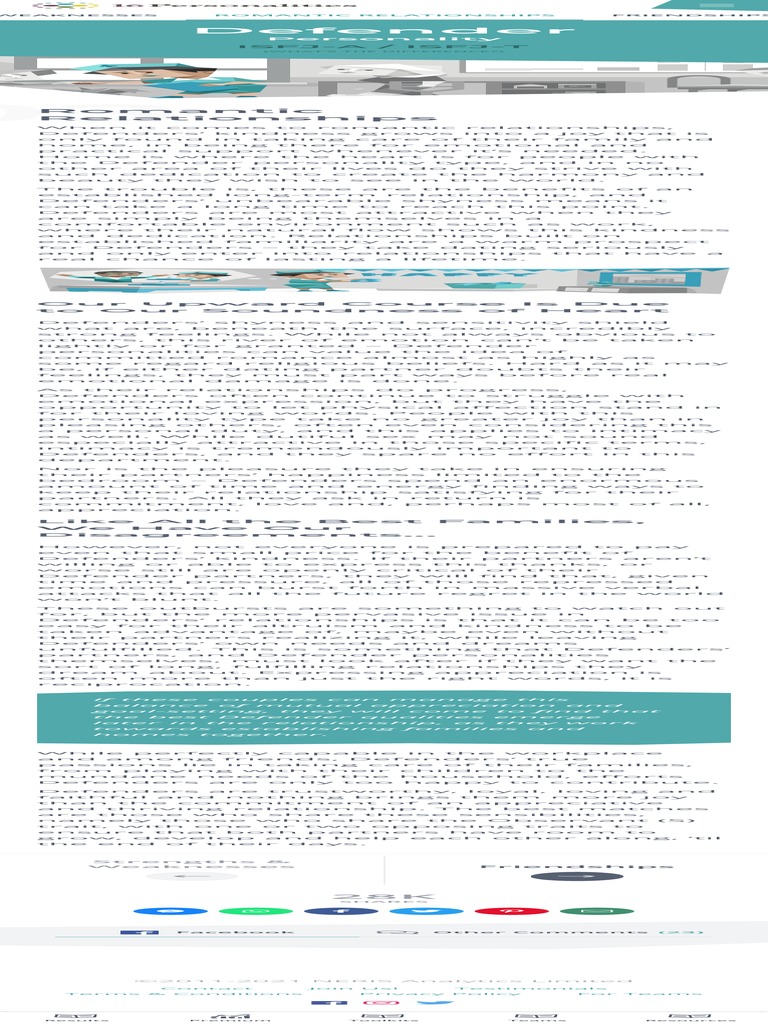 Romantic Relationships Defender (ISFJ) Personality 16personalities ...