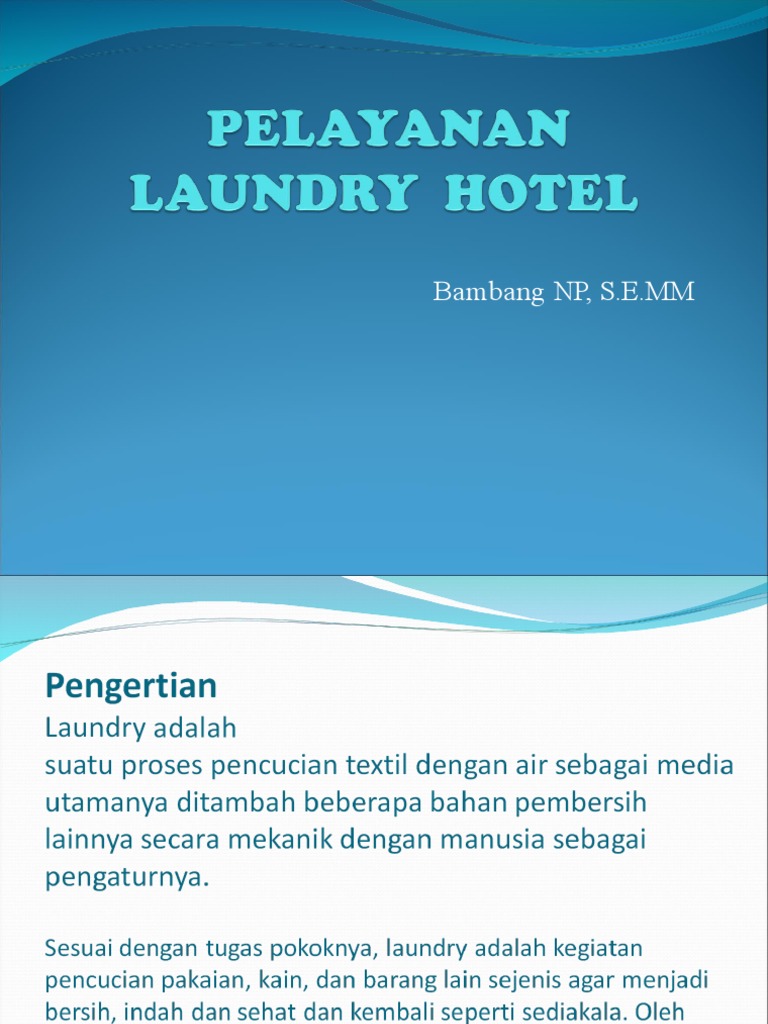 Pelayanan Laundry Hotel | PDF