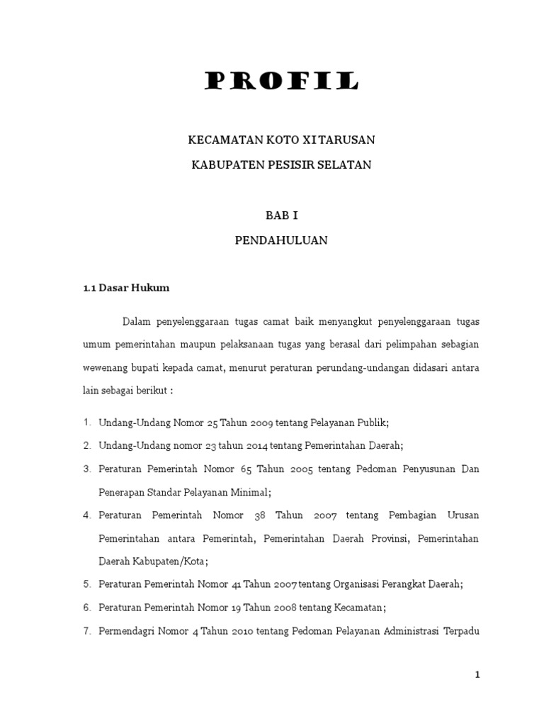 Profil Kecamatan | PDF