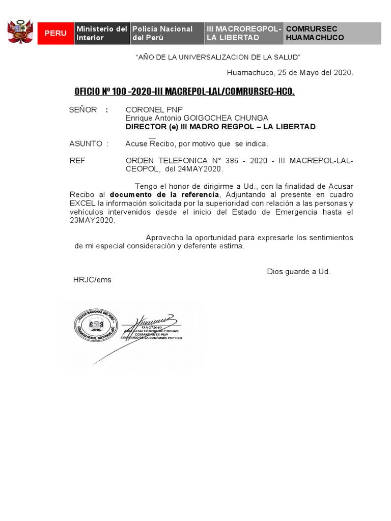 Acuse Recibo Modelo | PDF