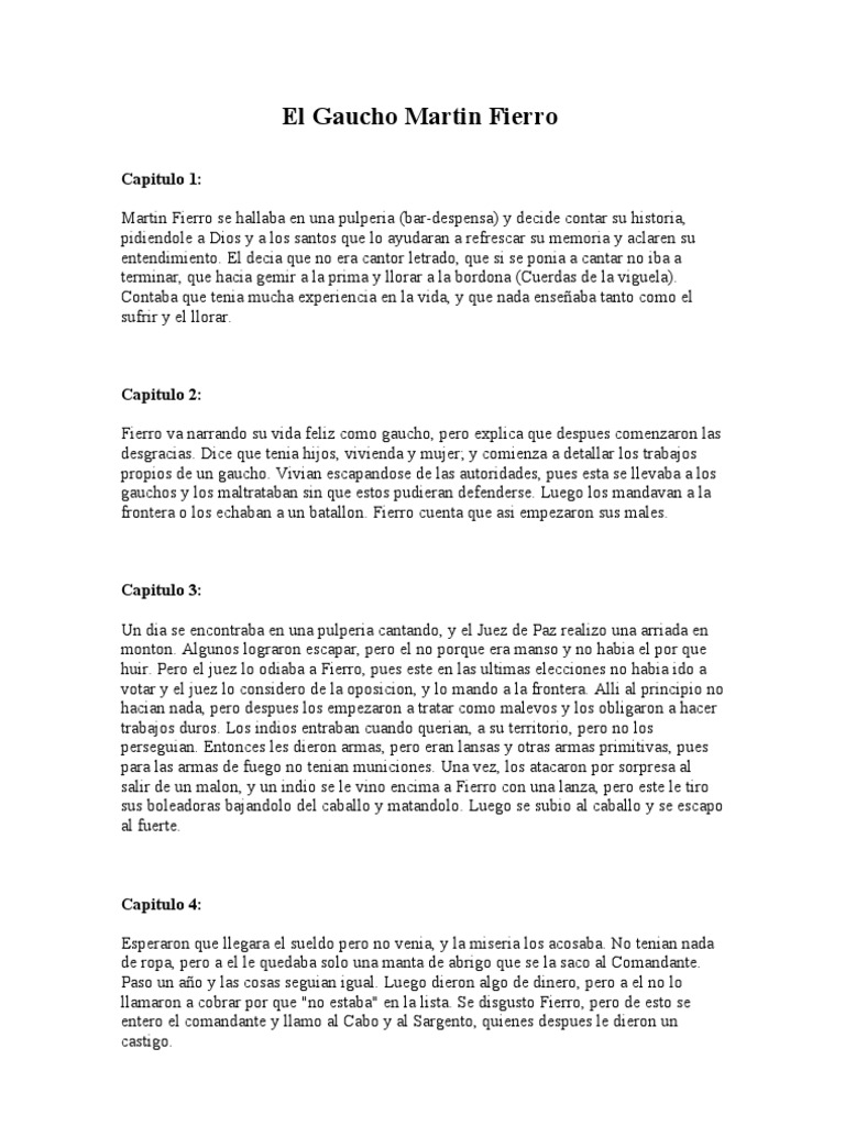 El Gaucho Martin Fierro | PDF
