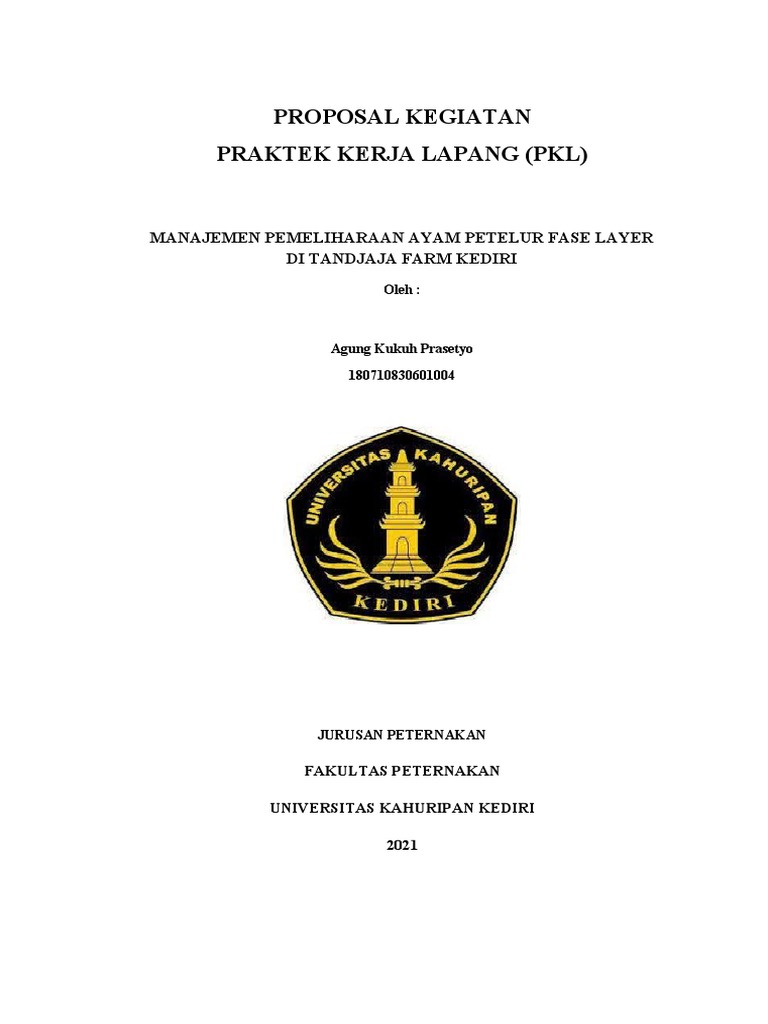 Proposal PKL Fapet Agung Kukuh Prasetyo | PDF