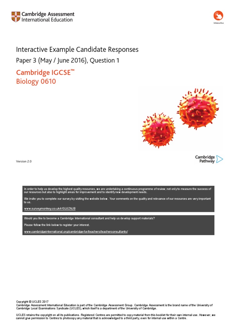 Interactive Example Candidate Responses: Cambridge IGCSE Biology 0610 ...