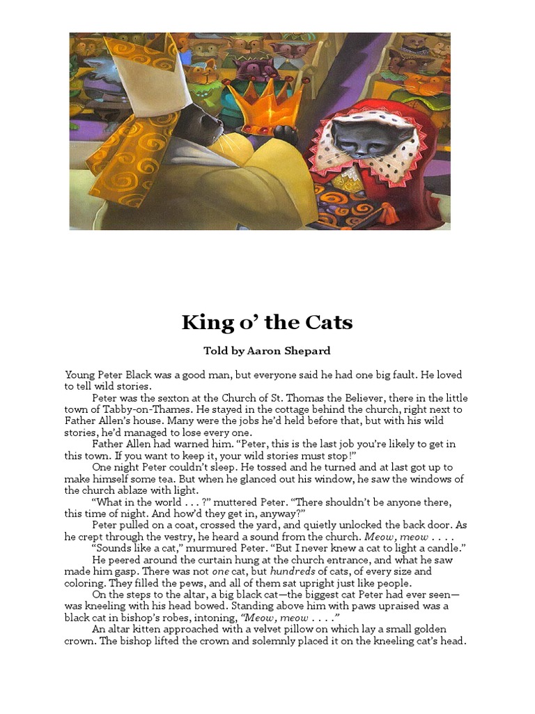 King O' The Cats: Told by Aaron Shepard | PDF | Weaving | Cats