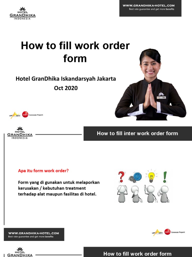 How To Fill Work Order Form Cindy PDF