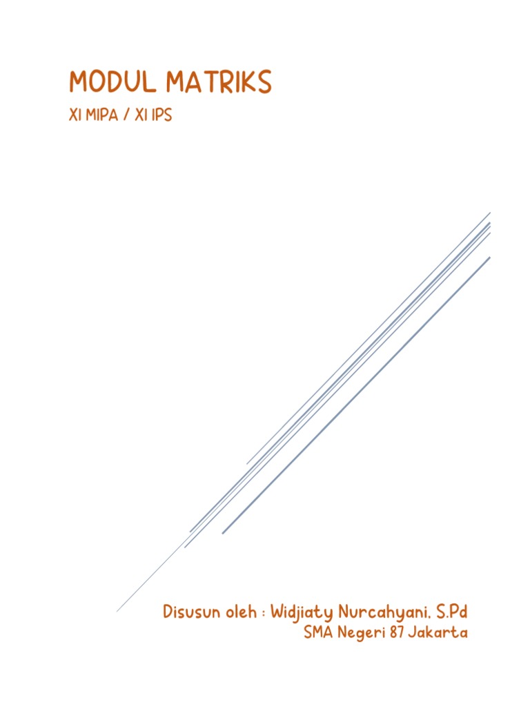 3.3 Modul Matriks | PDF | Sains & Matematika