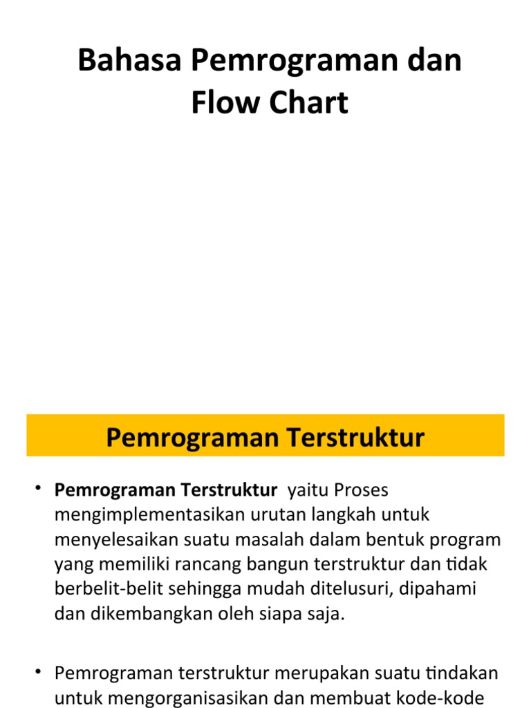 3 Bahasa Pemrograman Dan Flow Chart | PDF