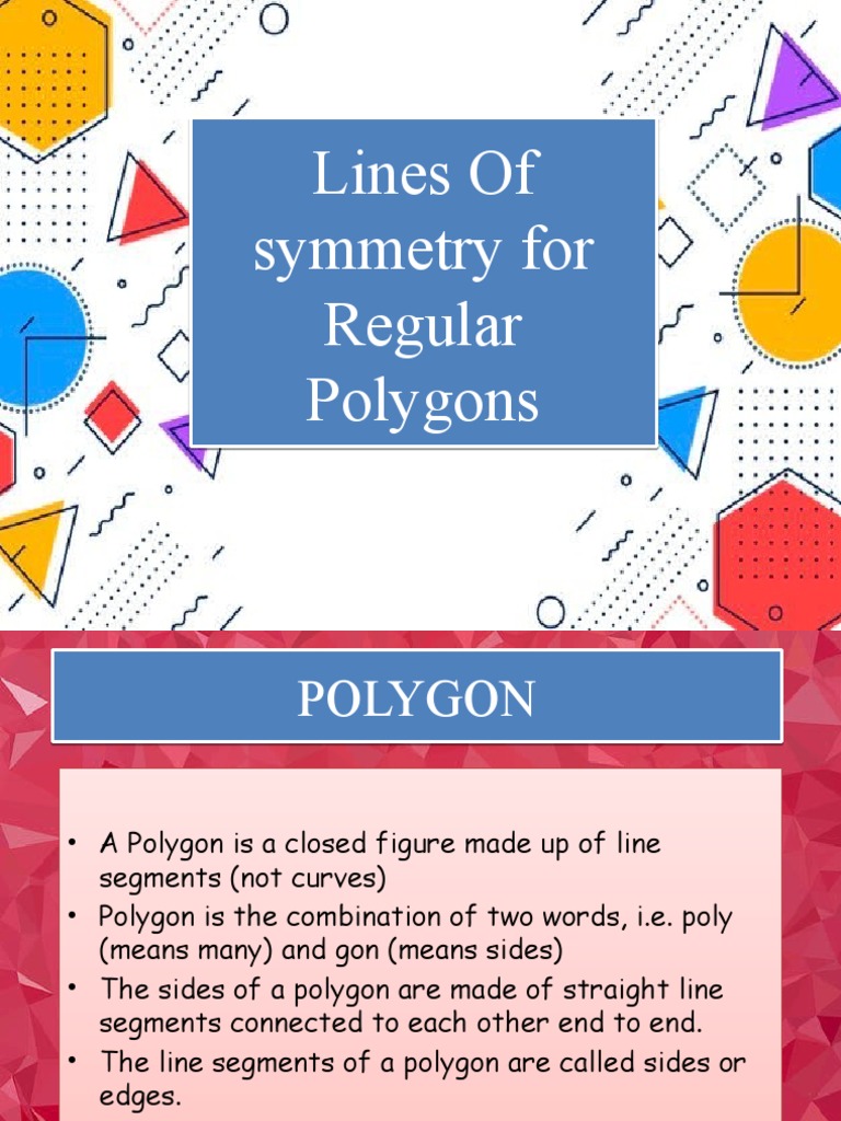 Lines of Symmetry For Regular Polygons | PDF | Polygon | Euclidean Geometry
