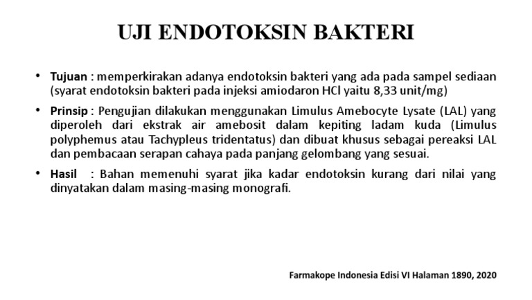 Uji Endotoksin Bakteri | PDF