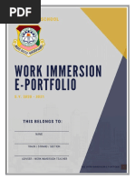 Work Immersion - Module 1 and 2 - LAS | PDF | Curriculum | Learning