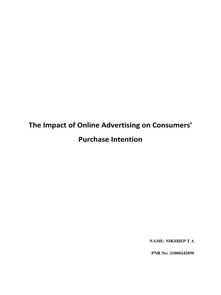 Online Advertising's Effect on Purchases | PDF | Advertising | Behavior