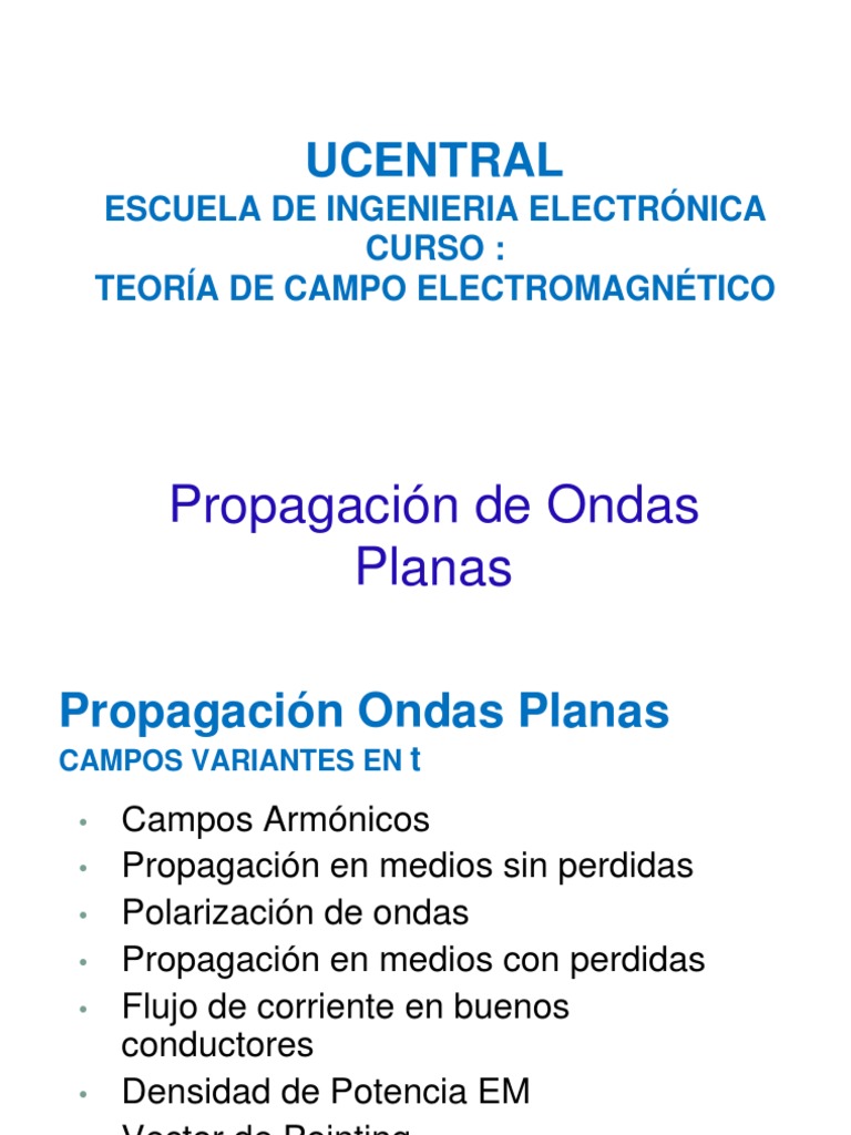 Propagación de Ondas TEM en Medios | PDF | Olas | Polarización (ondas)